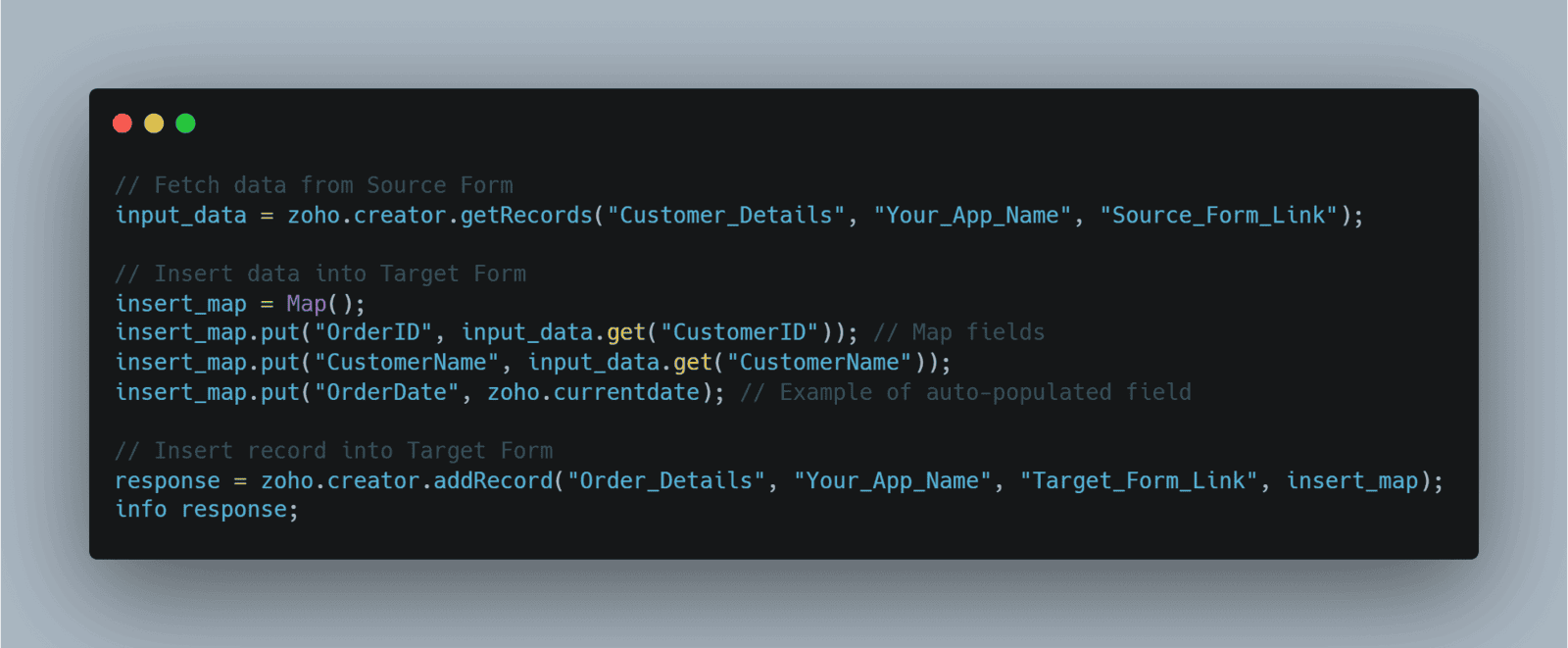 Zoho Creator: How to Insert a Record in a Different Form (Step-by-Step Guide) | Bickert ...